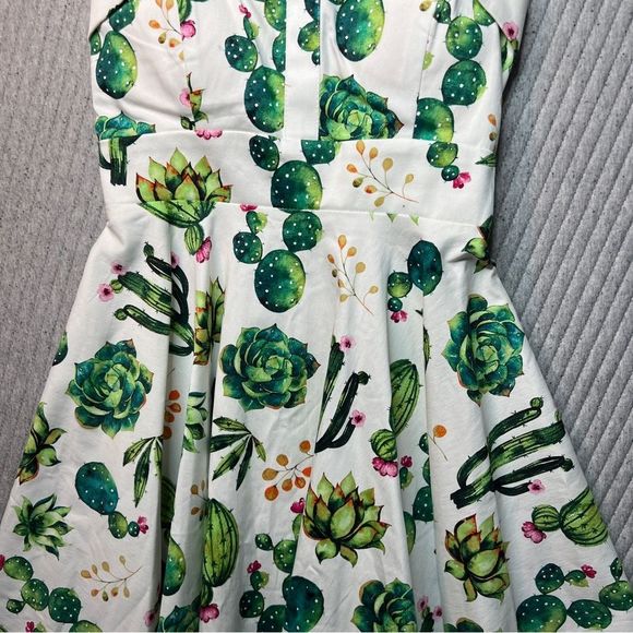 Modcloth | Dresses | Modcloth Ixia Pinup Rockabilly Cactus Succulent ...